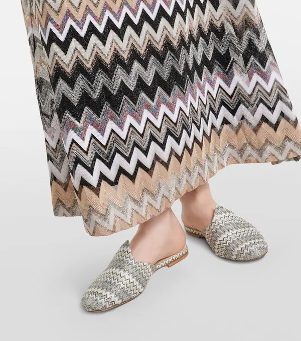 Missoni Zig Zag Canvas Mules - Multicoloured