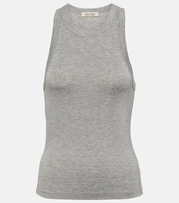NILI LOTAN Shanah Jersey Tank Top - Grey