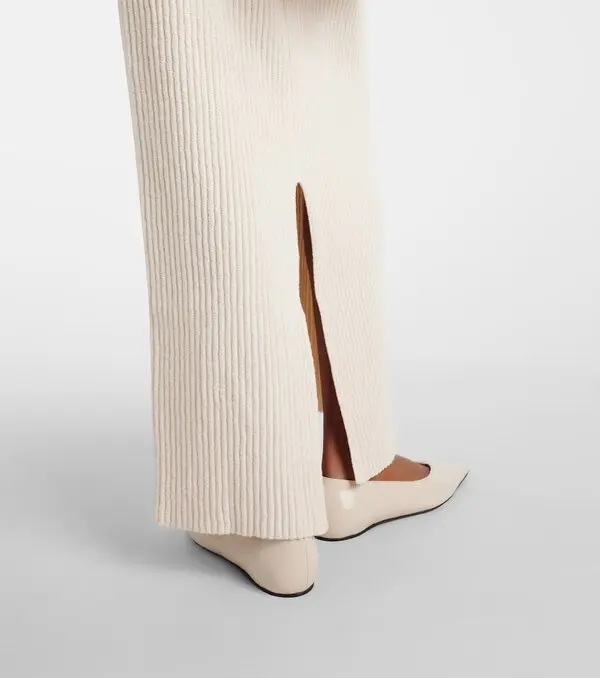TOTEME Cotton-blend Bouclé Maxi Skirt - White