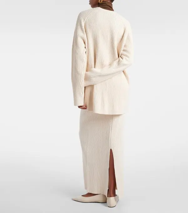 TOTEME Oversized Cotton-blend Bouclé Cardigan