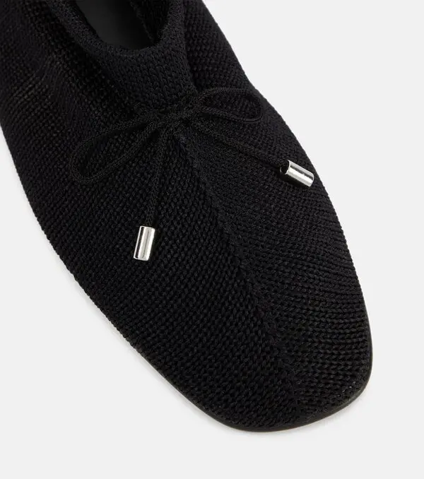 TOTEME Knit Ballet Flats - Black