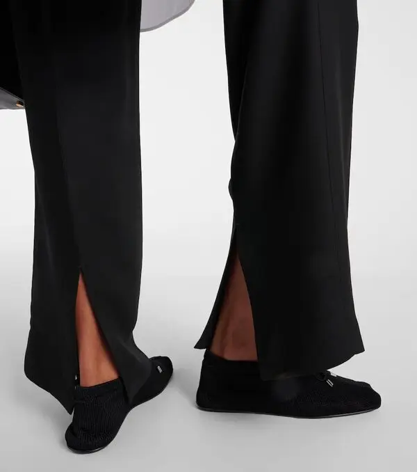 TOTEME Knit Ballet Flats - Black