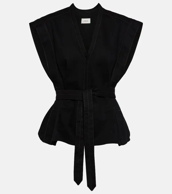 LEMAIRE Chasuble Belted Top - Black