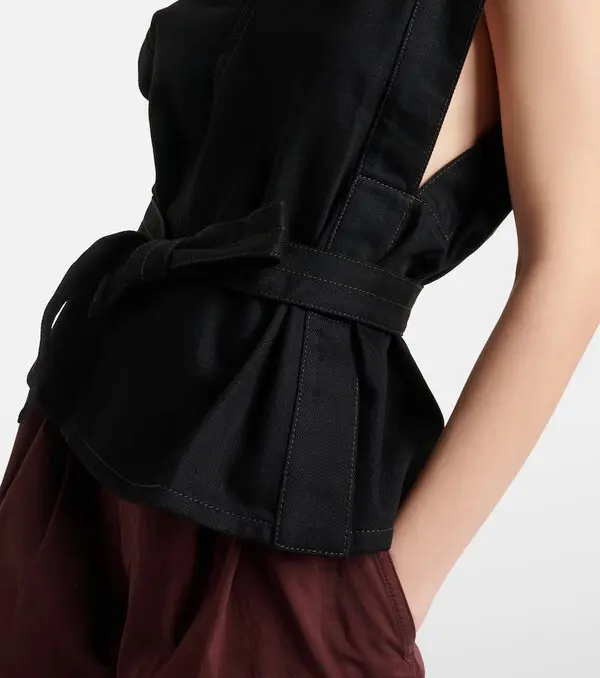 LEMAIRE Chasuble Belted Top - Black