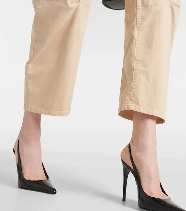 NILI LOTAN Shon Mid-rise Cotton Wide-leg Pants