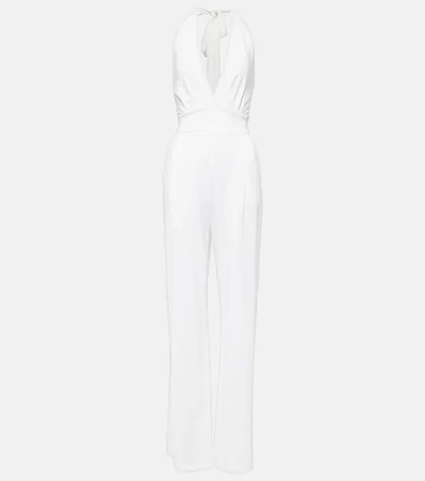 Max Mara Nice Halterneck Jumpsuit - White