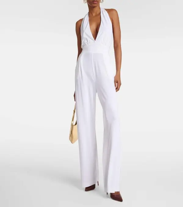 Max Mara Nice Halterneck Jumpsuit - White