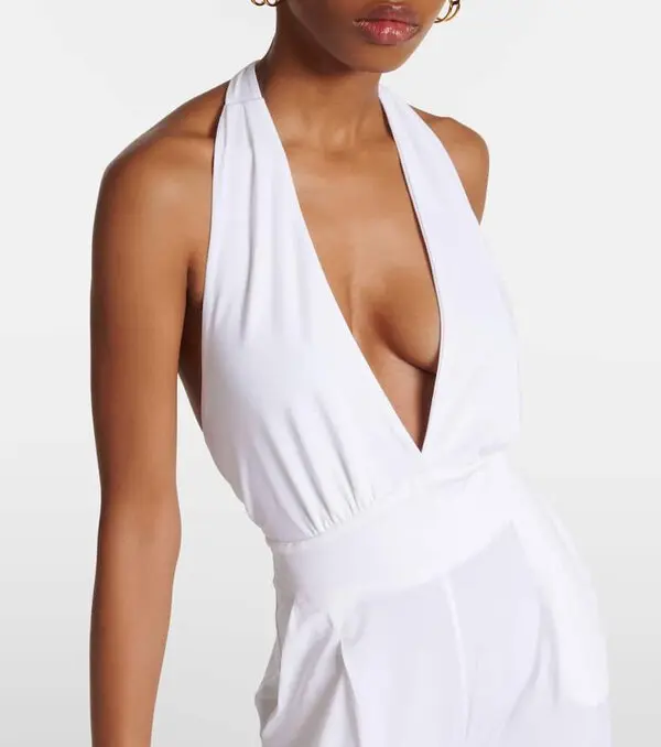 Max Mara Nice Halterneck Jumpsuit - White