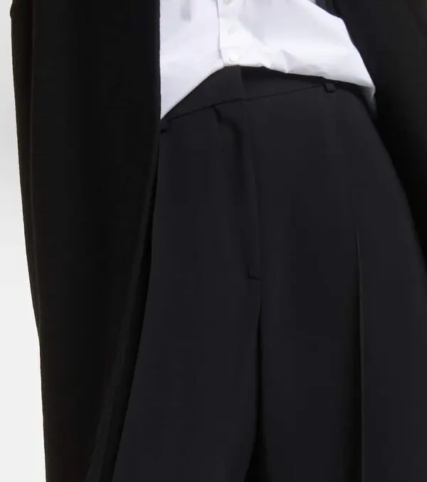 THE ROW High-rise Wide-leg Pants - Black