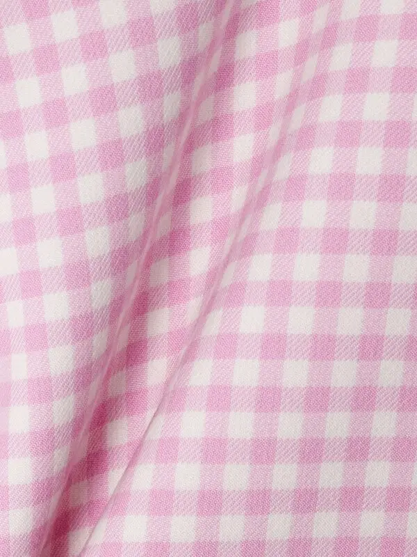 Versace Belted Checked Wool Mini Skirt