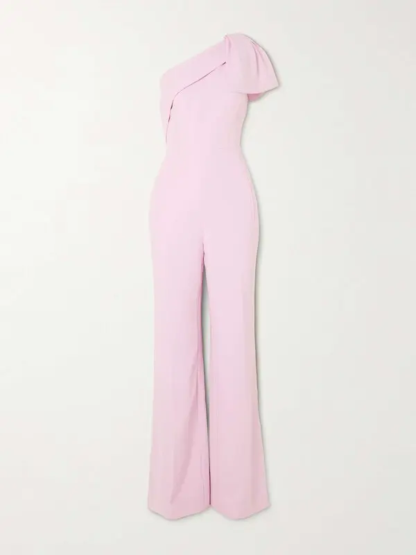 Roland Mouret One-shoulder Cady Jumpsuit - Baby Pink