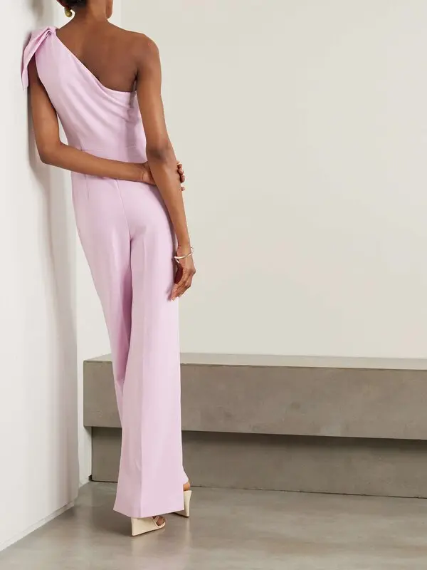 Roland Mouret One-shoulder Cady Jumpsuit - Baby Pink