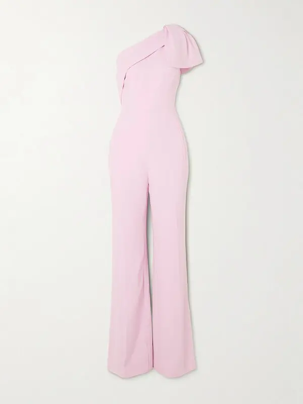 Roland Mouret One-shoulder Cady Jumpsuit - Pink