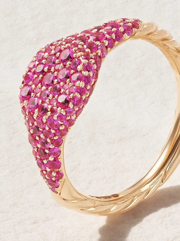 David Yurman 18-karat Rose Pinky Ring