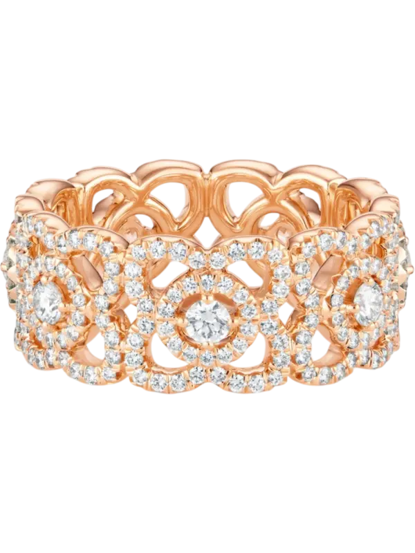 De Beers Enchanted Lotus 18-karat Rose Diamond Ring - Gold