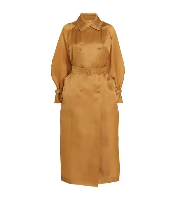 Max Mara Silk Oversized Sacco Trench Coat