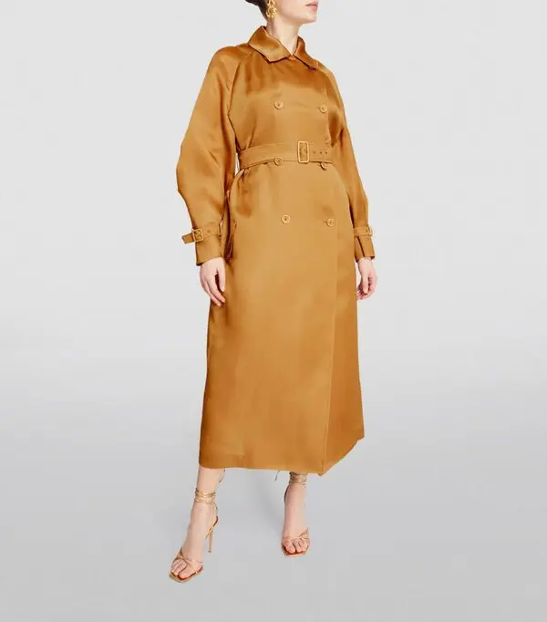 Max Mara Silk Oversized Sacco Trench Coat