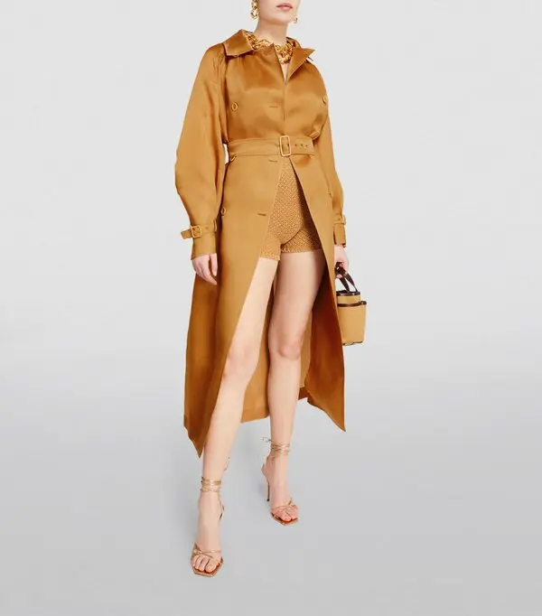 Max Mara Silk Oversized Sacco Trench Coat