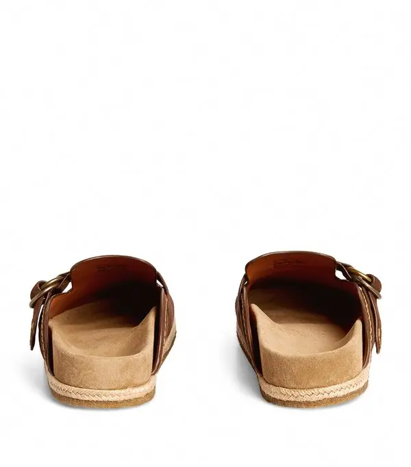 Polo Ralph Lauren Suede Clog Slide Slippers Chestnut Tan-Beige Brown Turbach Suede Clog Sandal for Men | Ralph Lauren® PA main image 4
