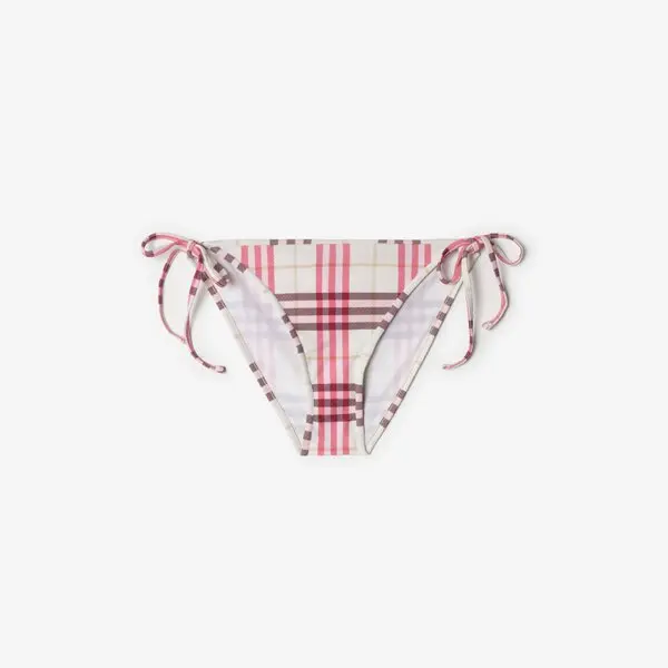 Burberry Check Bikini Briefs - Aubergine Purple