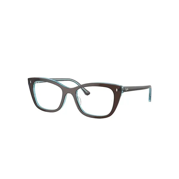 Ray-ban Optics Change Eyeglasses Frame - Brown On Transparent Blue