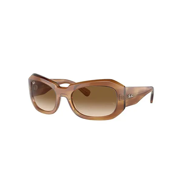 Ray-ban Beate Sunglasses Frame - Striped Brown