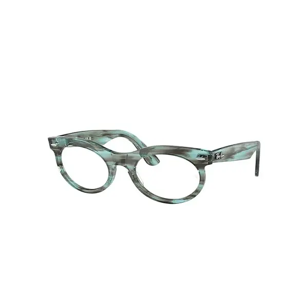 Ray-ban Wayfarer Oval Optics Eyeglasses - Striped Transparent Green
