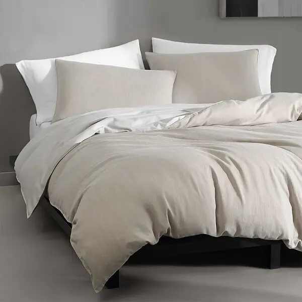 Calvin Klein Reversible 3 Piece Duvet Cover Set - Beige
