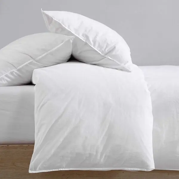 Calvin Klein Washed Percale Cotton 3 Piece Duvet Cover Set - White