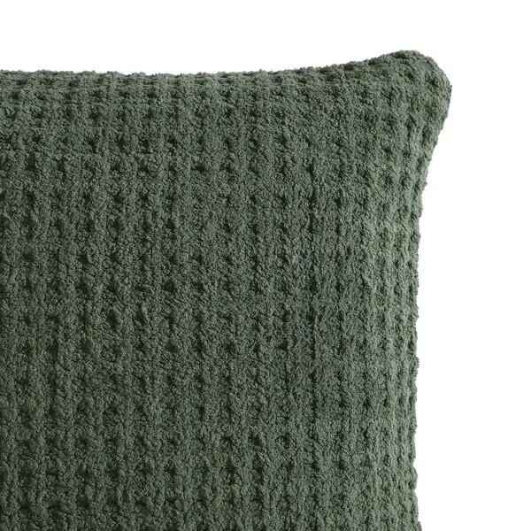 SUNDAY CITIZEN Snug Waffle Throw Pillow - Moss
