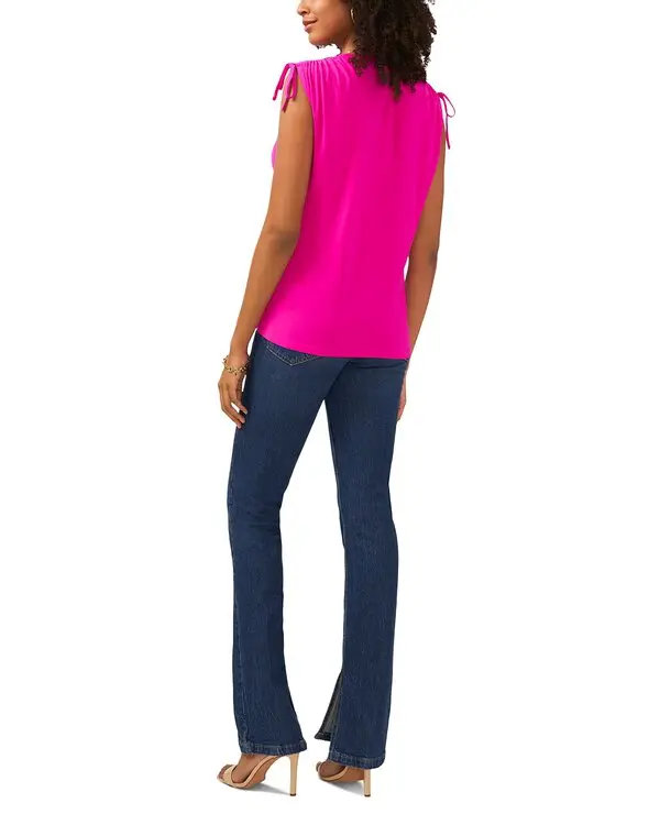 Vince Camuto V-neck Shirred Shoulder Top