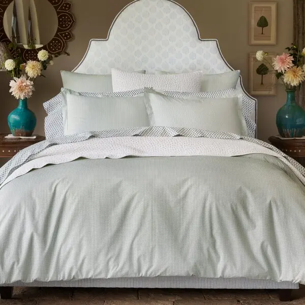 JOHN ROBSHAW Cinde Print Cotton Duvet Cover - Sage