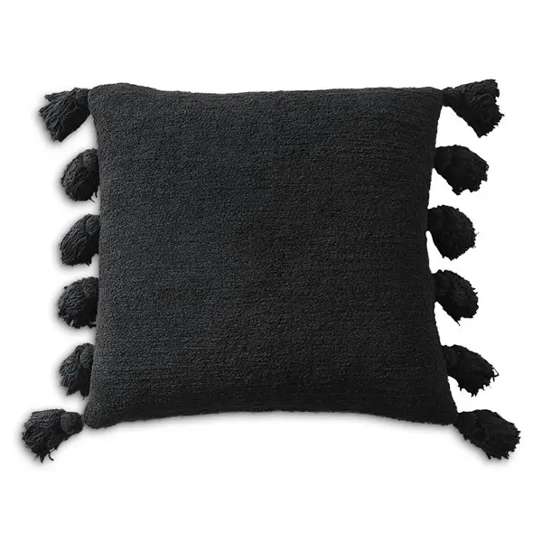 SUNDAY CITIZEN Pom Pom Throw Pillow - Black