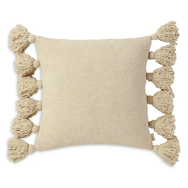 SUNDAY CITIZEN Pom Pom Throw Pillow - Sahara Tan