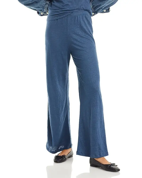 Majestic Filatures Linen Stretch Wide Leg Pants