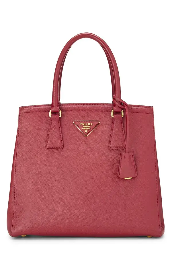 Prada Saffiano Parabole Tote - Red