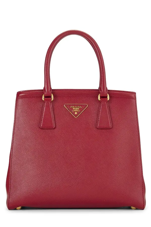 Prada Saffiano Parabole Tote - Red