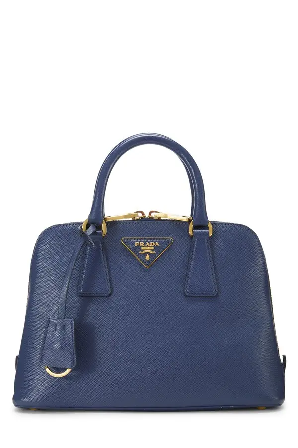 Prada Saffiano Promenade Top Handle Bag - Blue