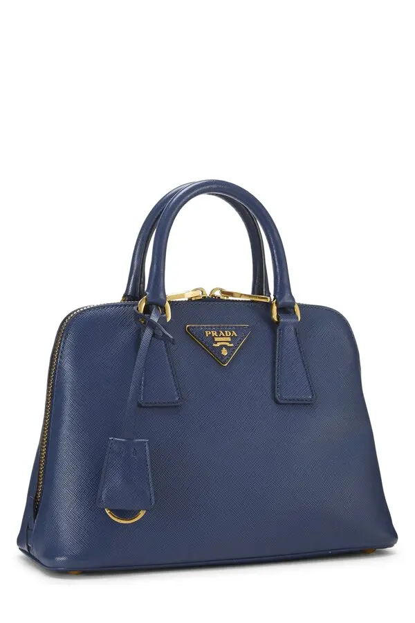 Prada Saffiano Promenade Top Handle Bag - Blue
