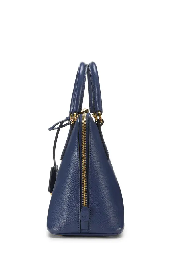 Prada Saffiano Promenade Top Handle Bag - Blue