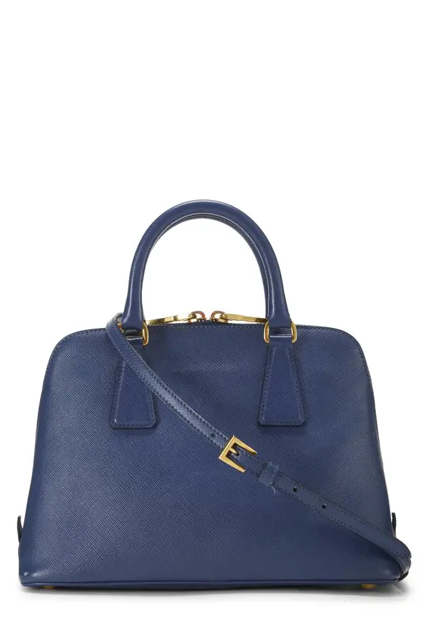 Prada Saffiano Promenade Top Handle Bag - Blue