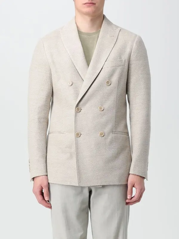 FAY Double Breasted Jacket - Natural