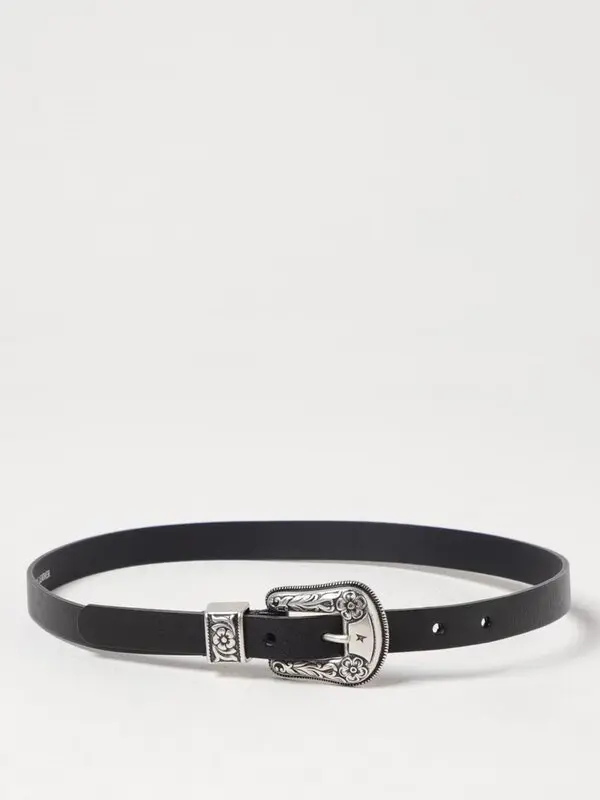 GOLDEN GOOSE Leather Belt - Black