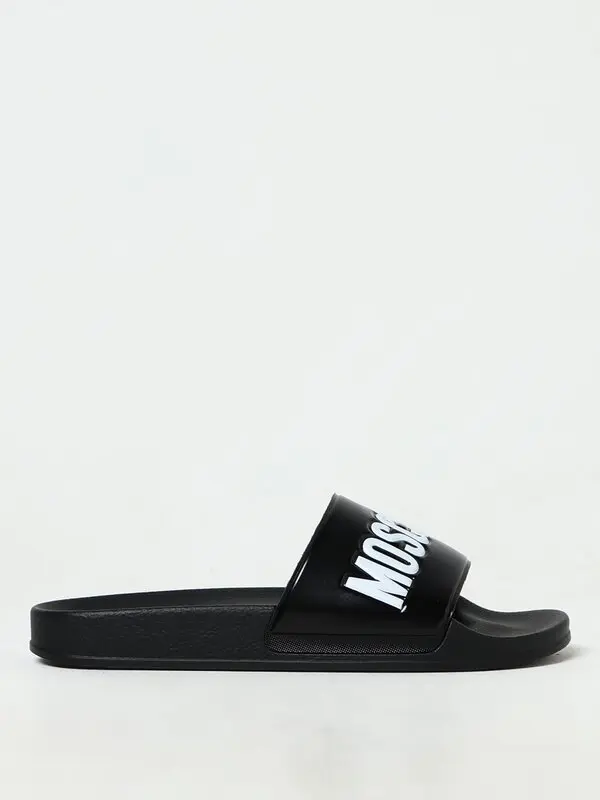 Moschino Logo Slide Sandals