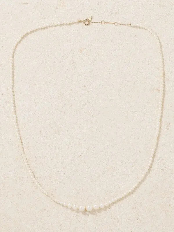 PERSEE 18-karat Pearl, And Diamond Necklace