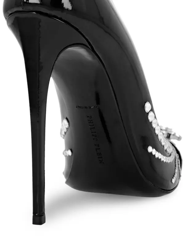 Philipp Plein 105mm Crystal-embellished Patent Leather Pumps