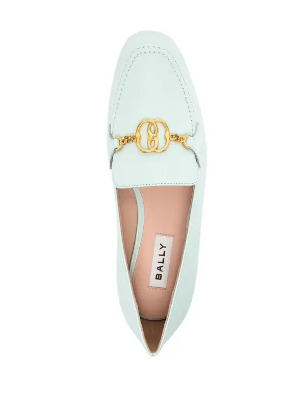 Bally Daily Emblem Leather Loafers - Green