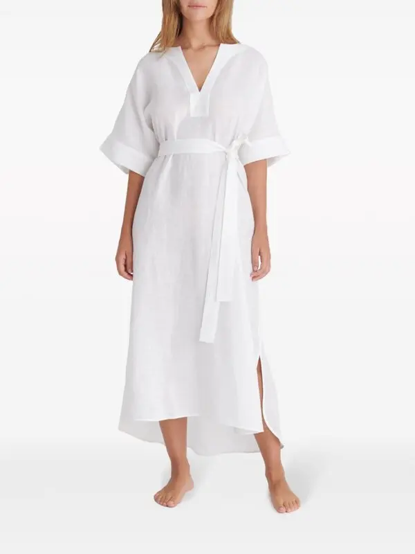 ERES Bibi Linen Kaftan Dress - White