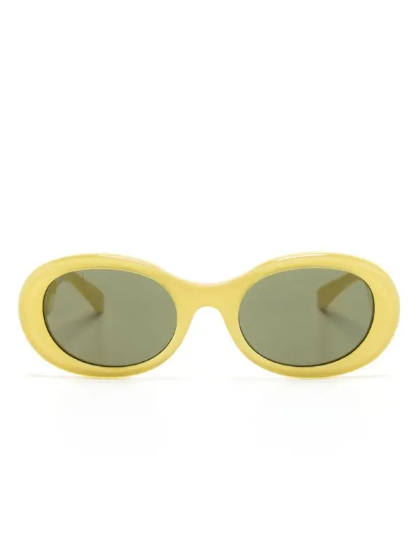 Gucci Oval-frame Sunglasses - Yellow