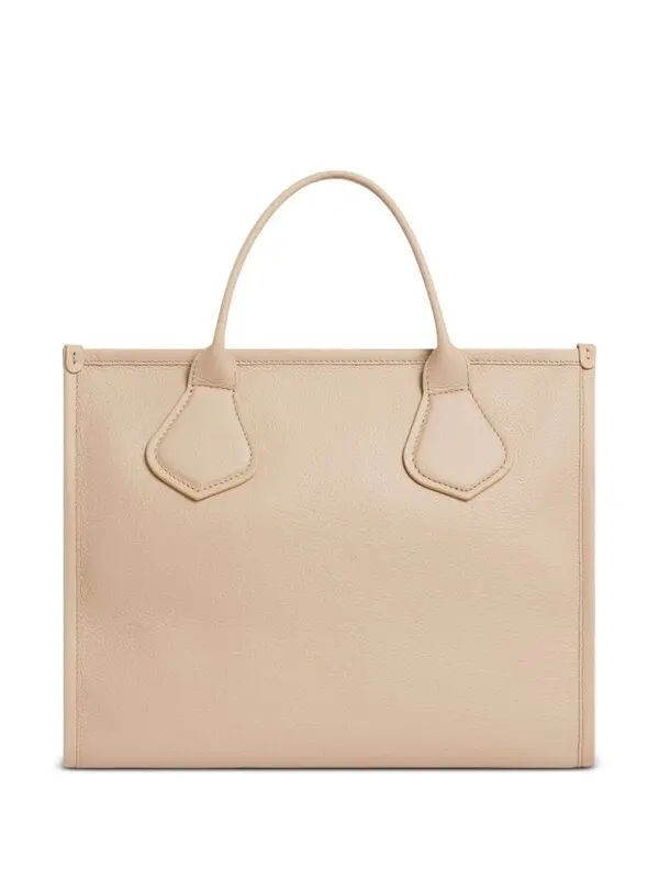 LANCEL Jour De Leather Medium Tote Bag - Neutrals